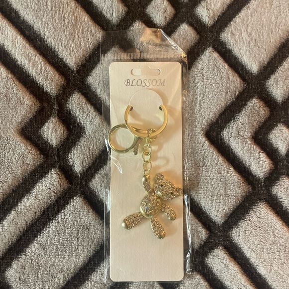 Accessories | Gold Sparkling Teddy Bear Keychain | Poshmark